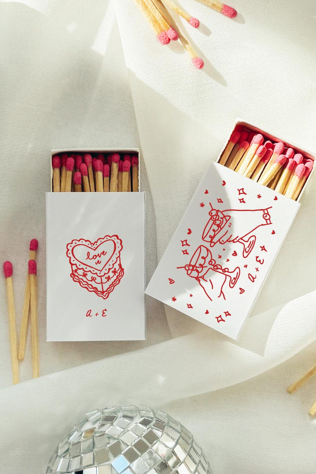 Heart Cake Doodle Matchbox Template Design Wedding Matches Matchbox ...