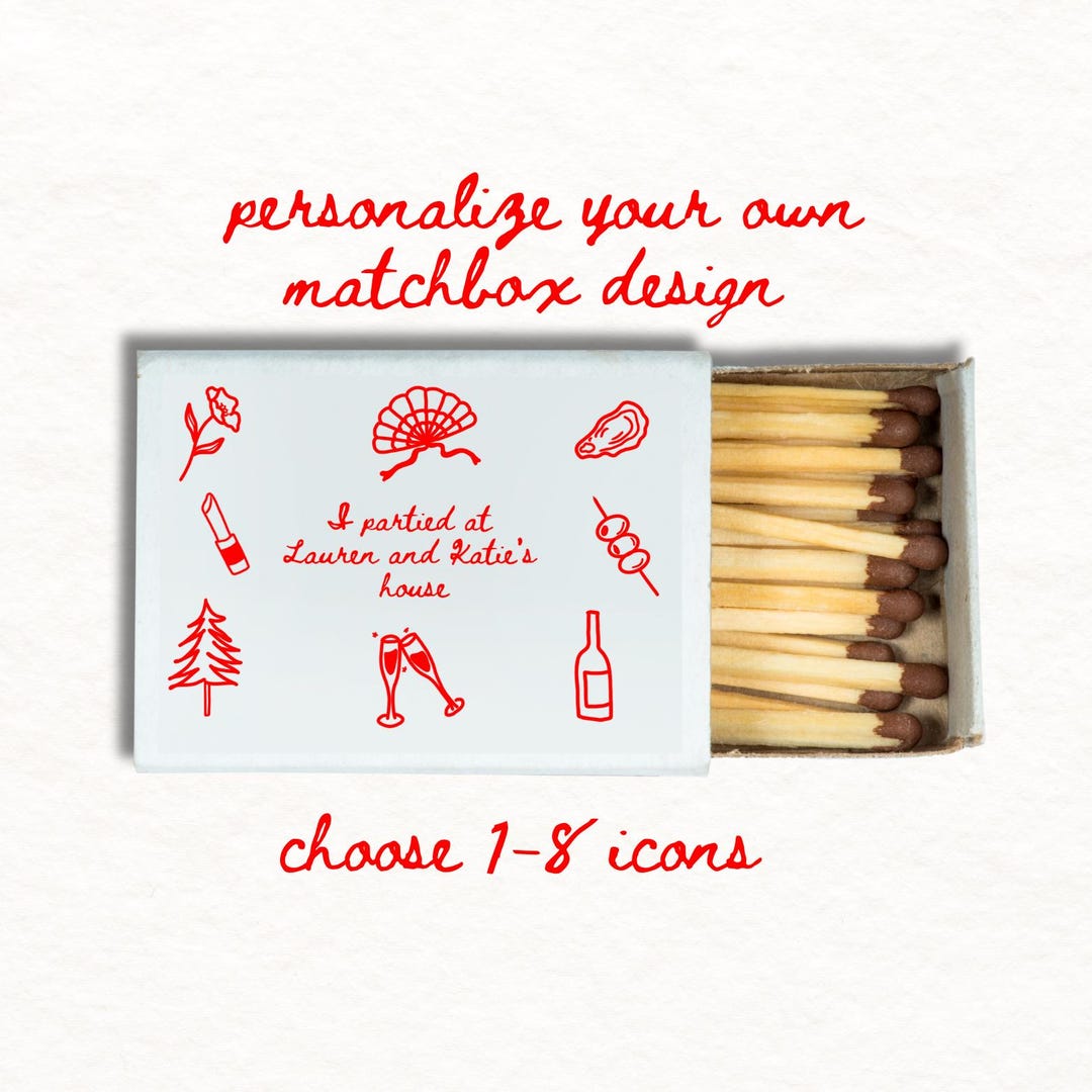 Custom Matchbox Design for Wedding Bridesmaid Gift Wedding Favor ...
