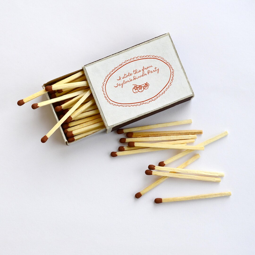 Editable Tomato Matchbox Template – Dinner Party Wedding Favor Event ...