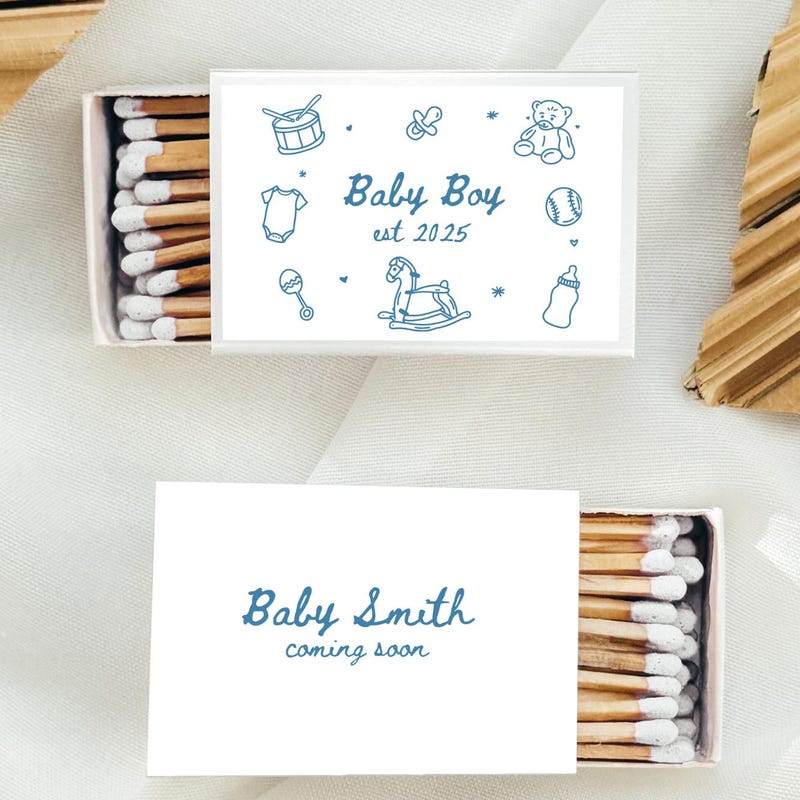 Boy Match Box Template - Etsy