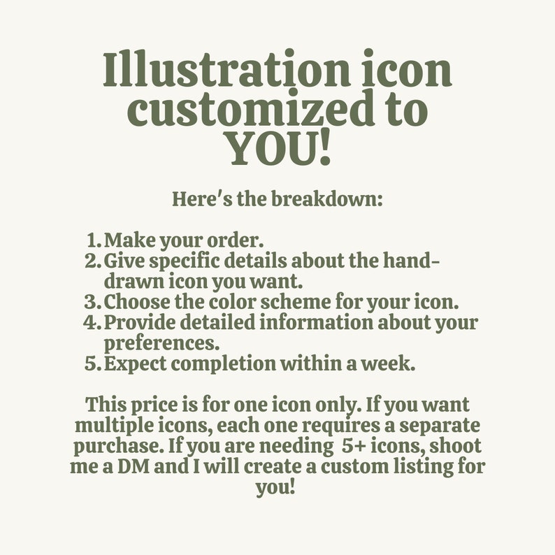 Custom Icon Hand Drawn Icons for Wedding Invitations, Menus, Holiday ...