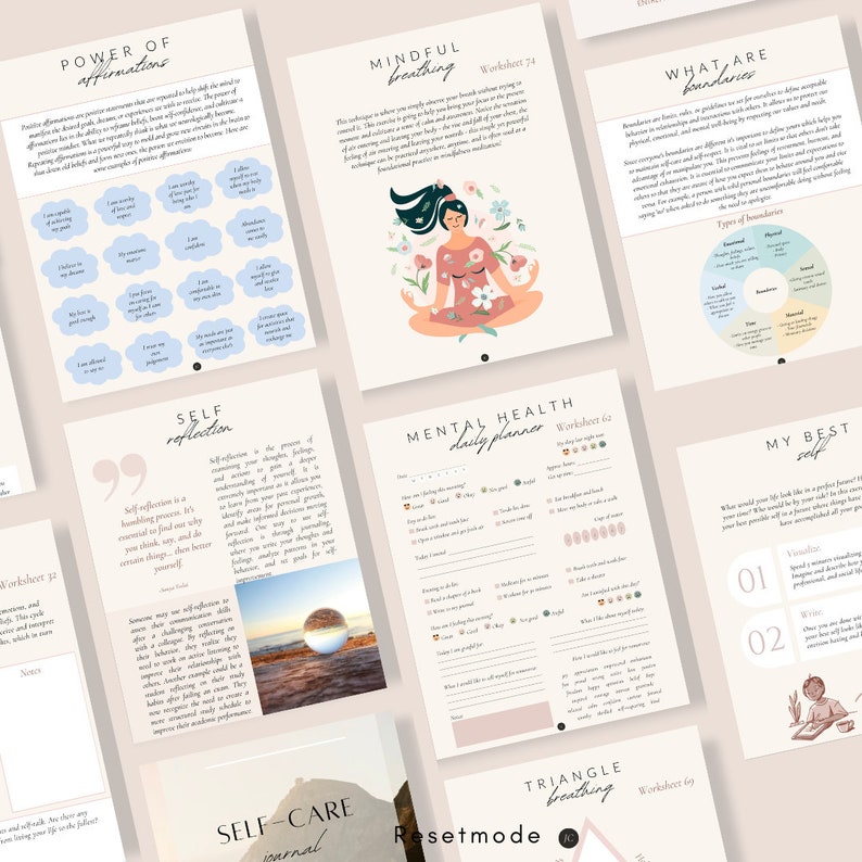 Self Care Journal, ADHD, Self Care Workbook, Self Love, Burnout, Stress ...