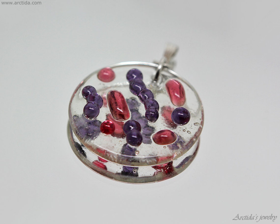 Bacteria Necklace for Women Gram Stain Microbiology Jewelry Medical ...