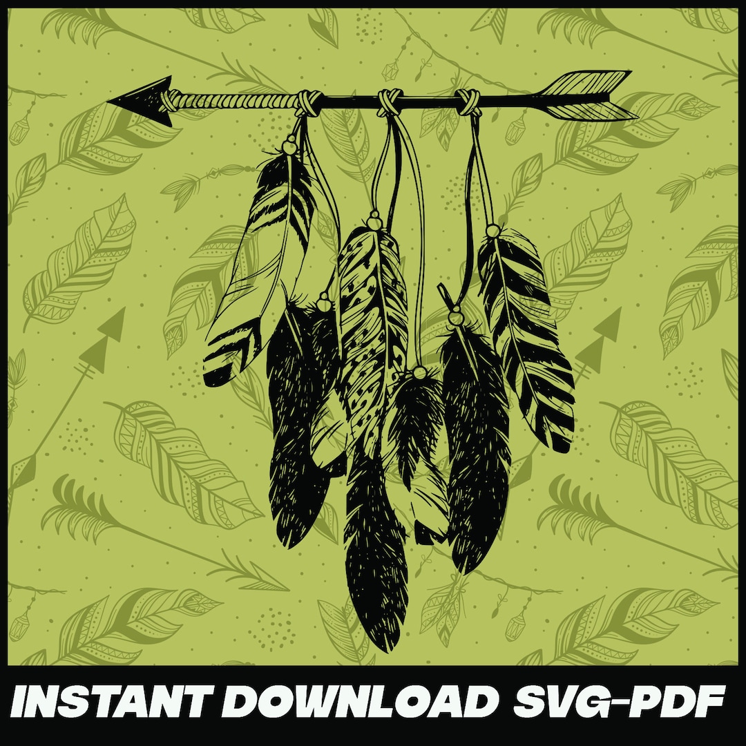 Bird Feathers Svg Memorial Feather Svg Arrow and Feathers Svg Feathers ...