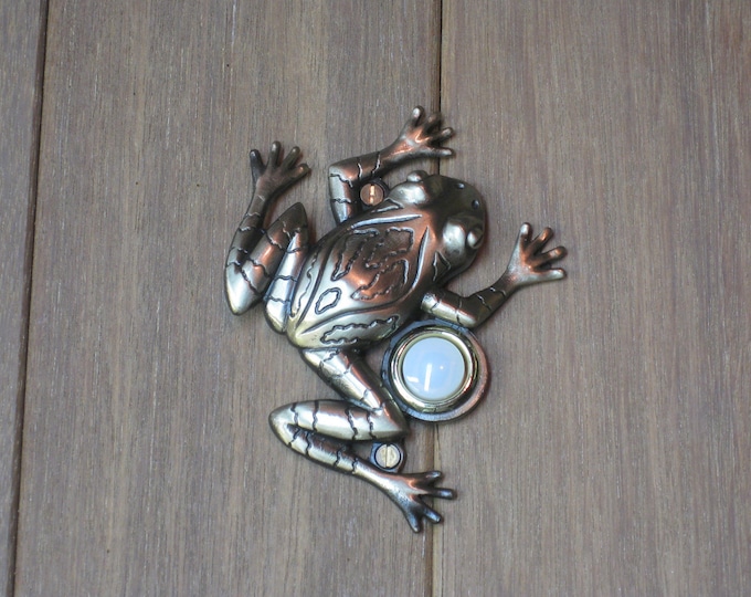 Frog Doorbell in Bronze - Etsy