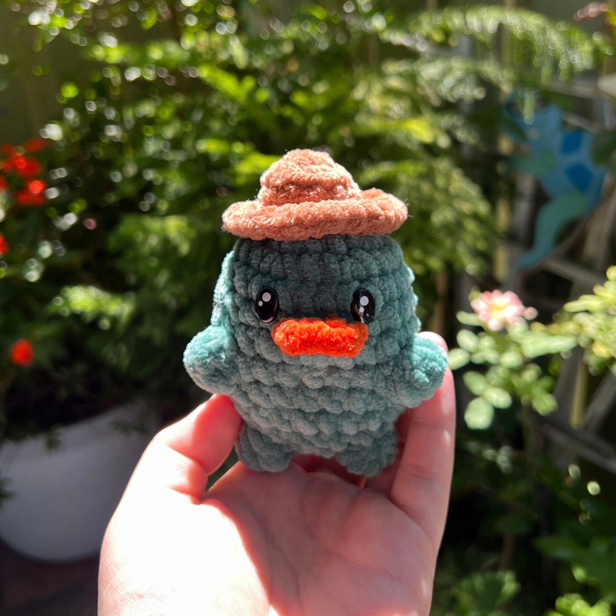 Perry the Platypus Amigurumi | Desk Pet, Shelf Decor, Crochet Plushie ...