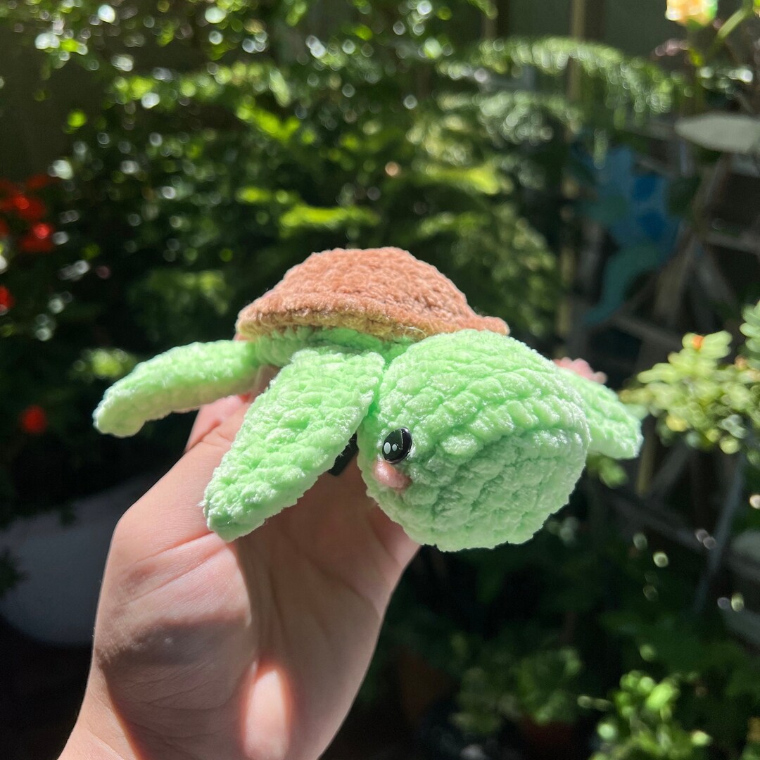 Pastel Crochet Turtle Plushie | Kawaii Sea Animal Toy - Etsy