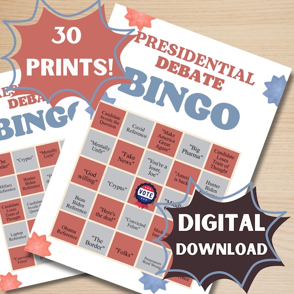Trump Political Bingo Game - Etsy