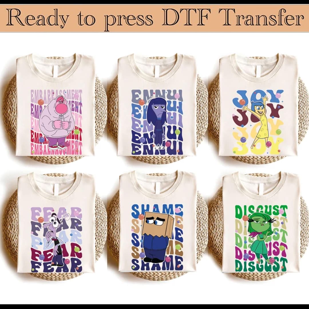 Disney Inside Out Characters Dtf Transfer Print - Inside Out Characters ...