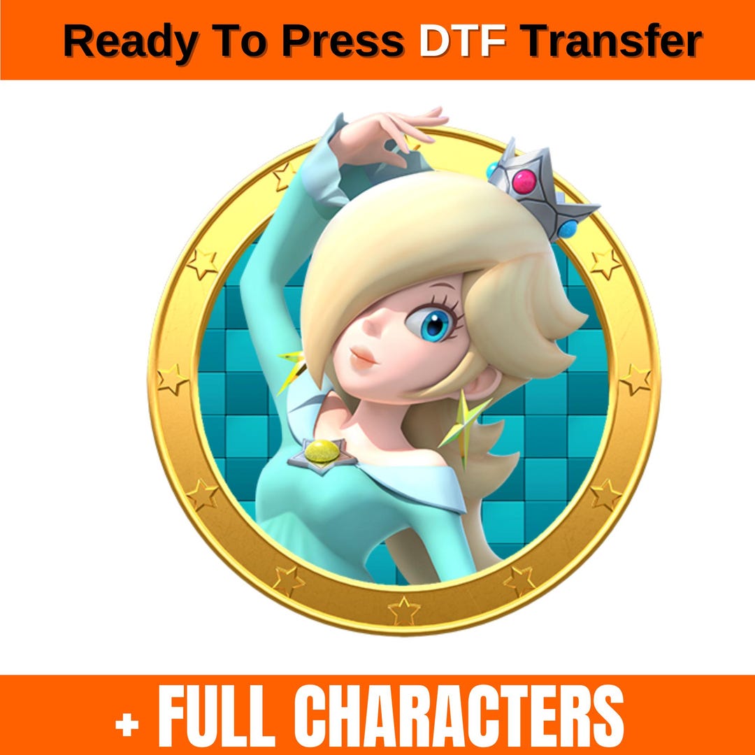 Super Mario Character DTF Transfer, Rosalina Ready to Press,super Mario ...