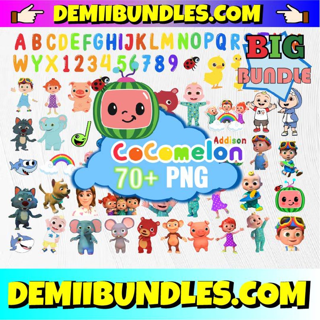 Cocomelon SVG Bundle, Layered Cartoon Svg,png, Vector, Sickers, Clipart ...