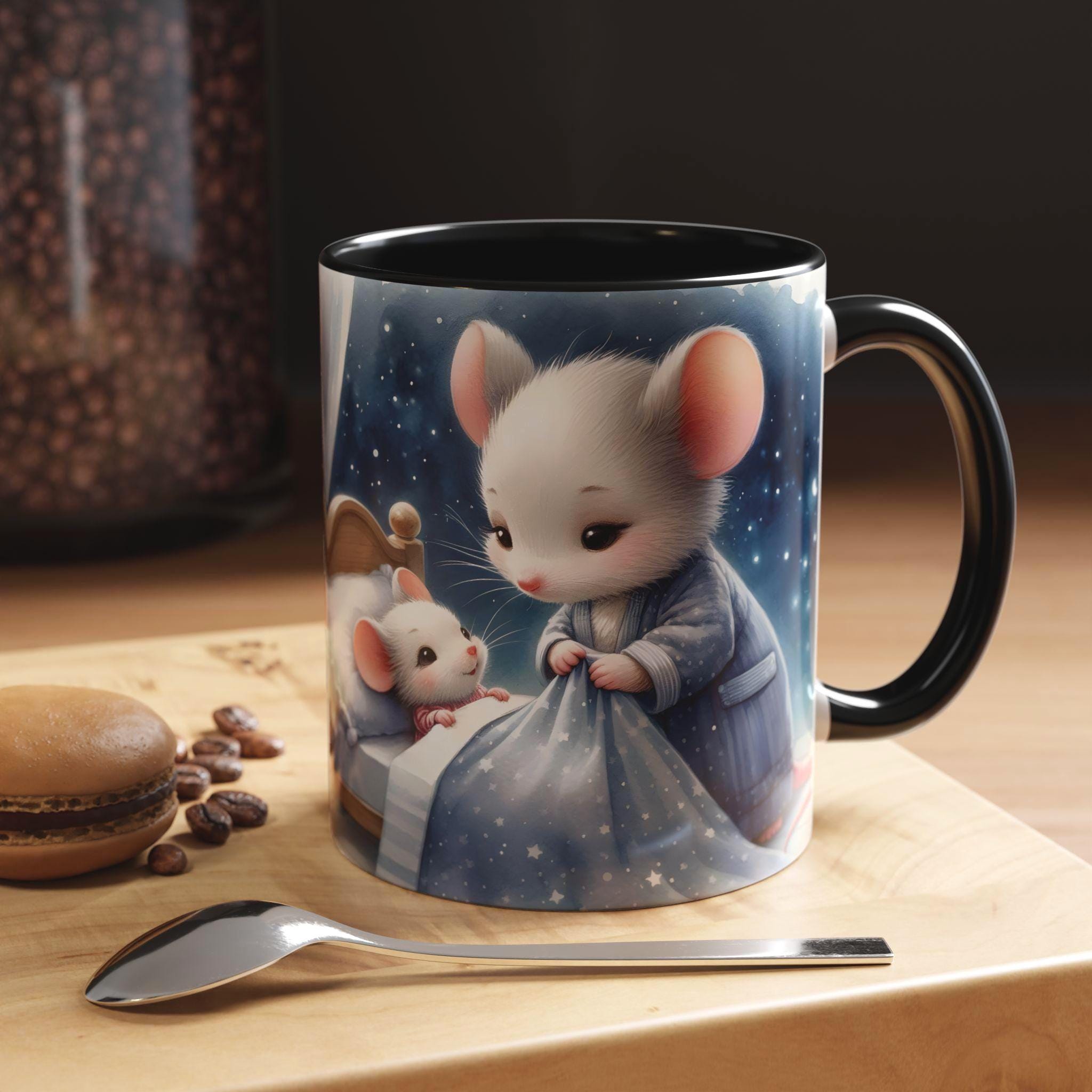 Mouse Bedtime Mug, Storybook Animal Coffee Cup, Cozy Mouse Lover Gift ...