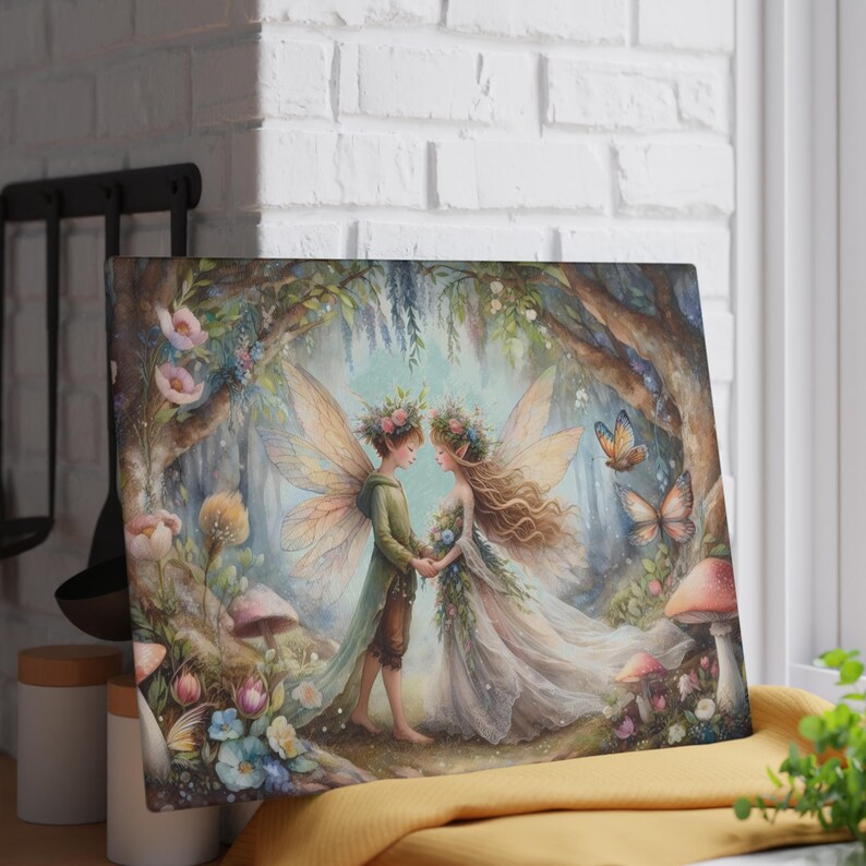 Fairy Cutting Board, Enchanted Forest Kitchen Décor, Romantic Fairy ...