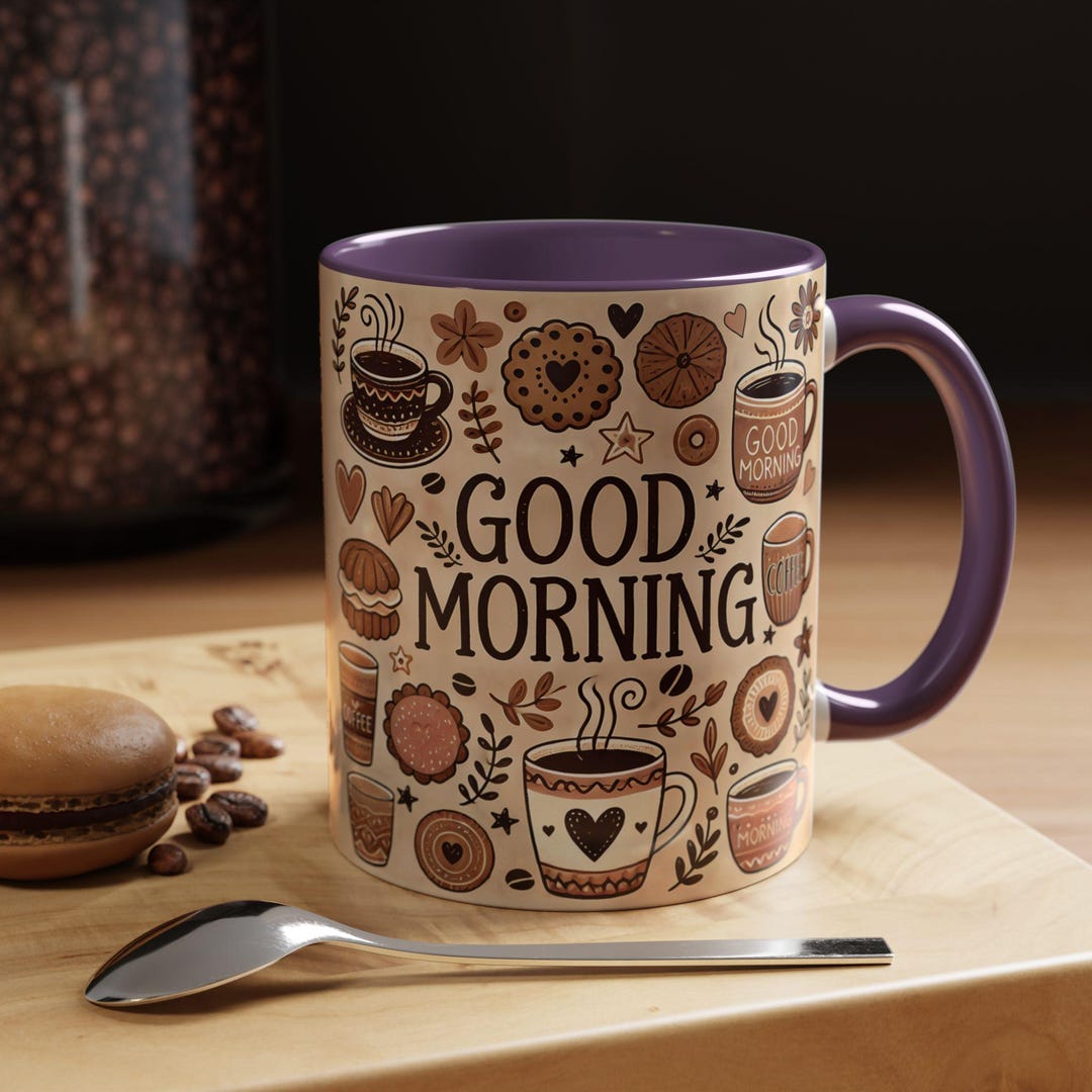 Good Morning Coffee Mug, Cute Coffee Lover Gift, Morning Motivation Cup ...