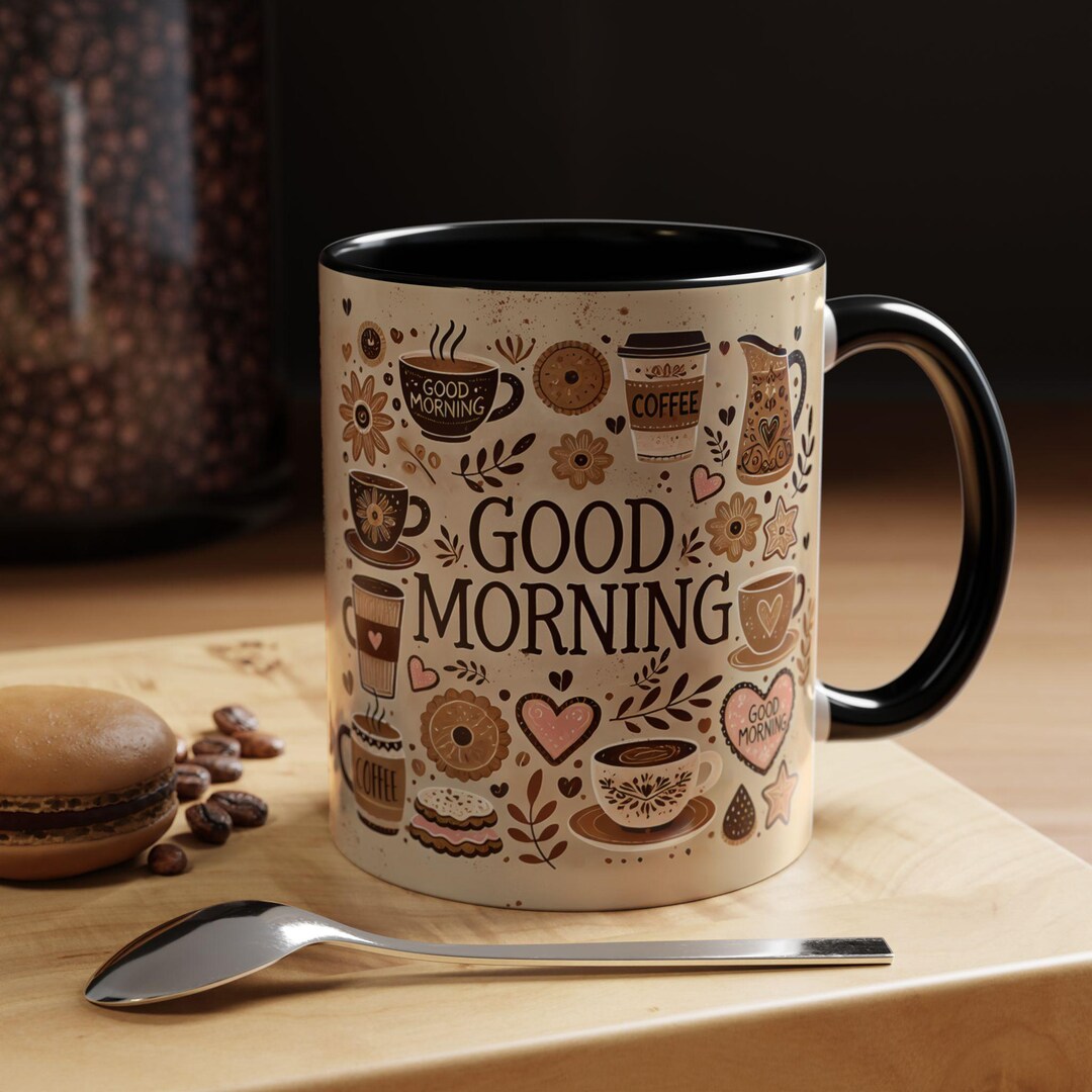 Good Morning Accent Coffee Mug, Cozy & Cute Gift for Coffee Lovers ...