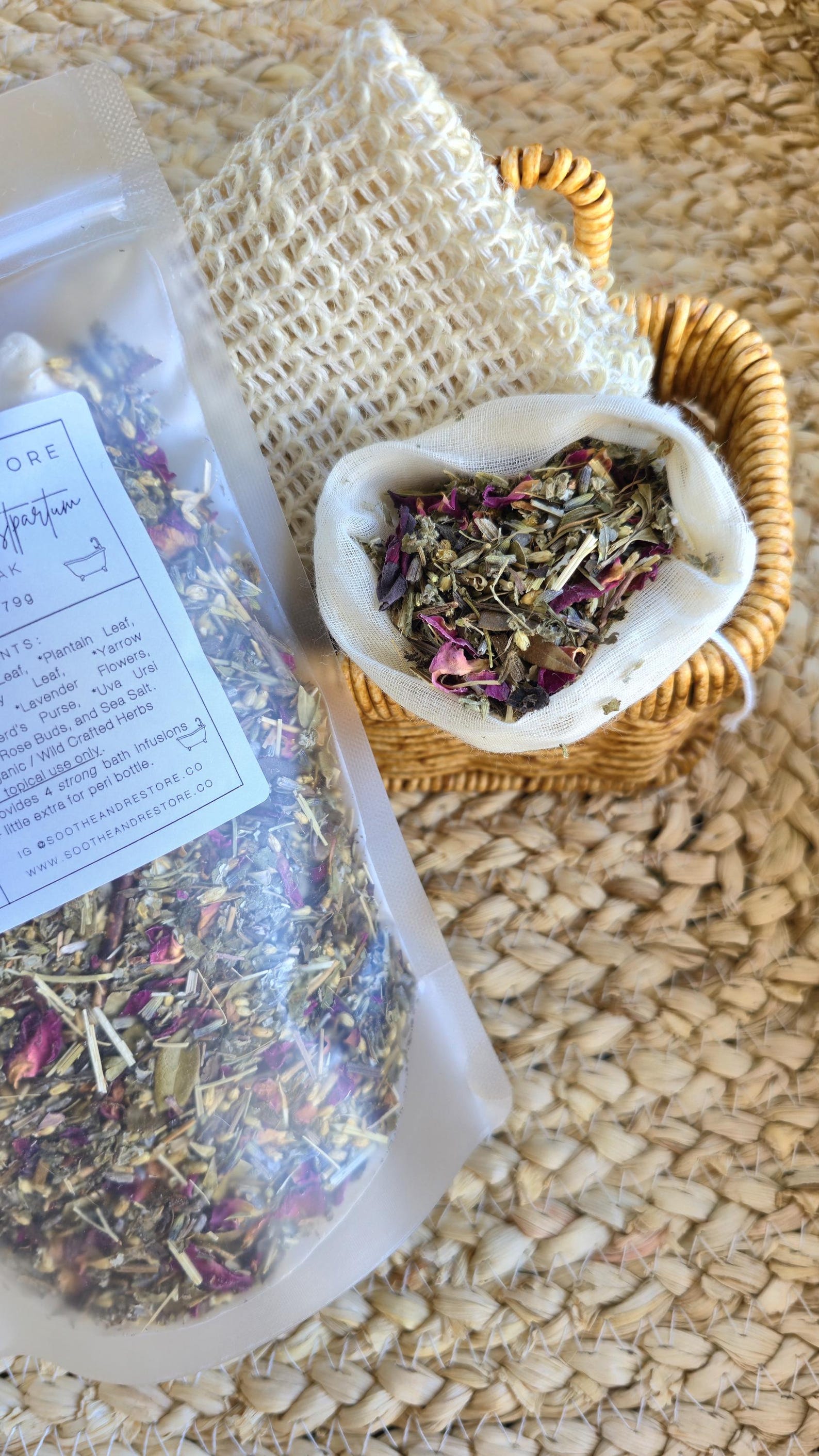 ORGANIC Postpartum After Birth Herbal Sitz Bath Soak Fourth Trimester ...