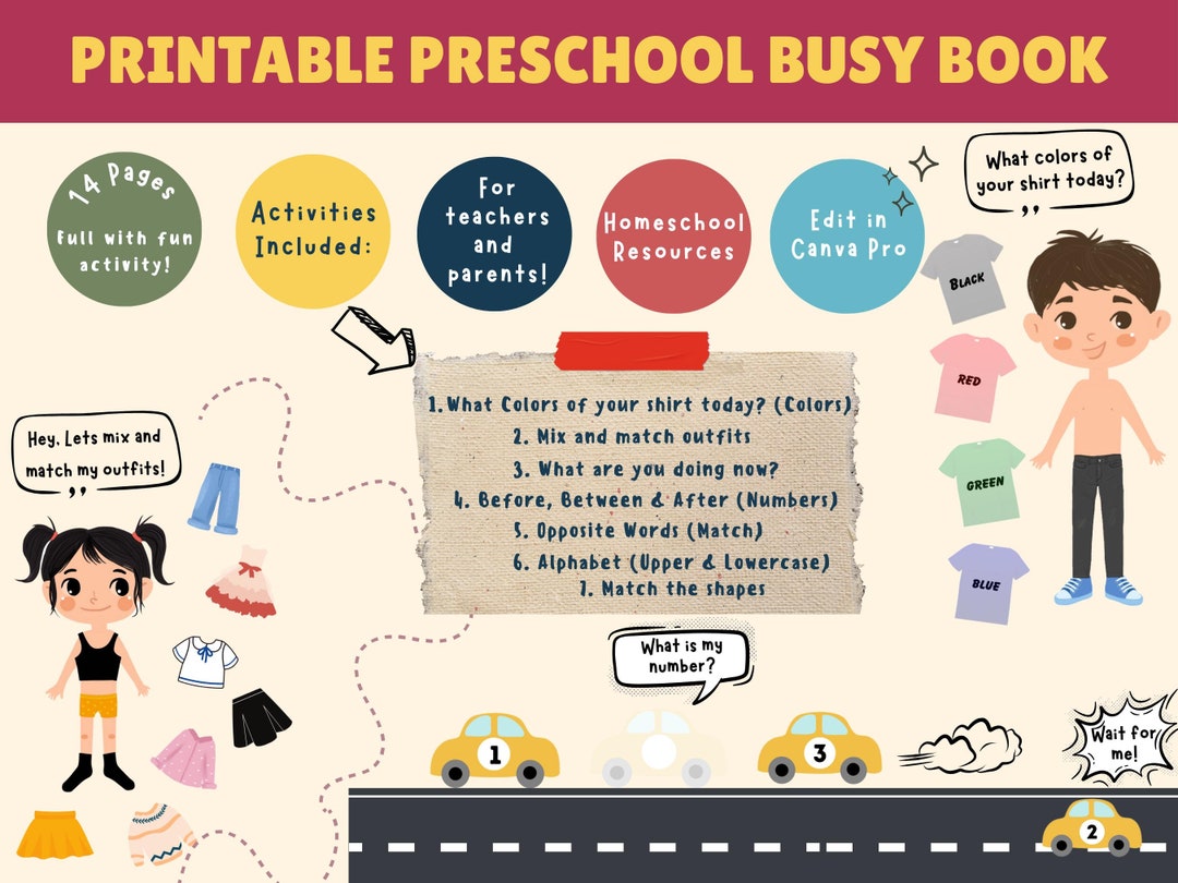 Printable Busy Book for Kids – Fun & Educational Activities for ...