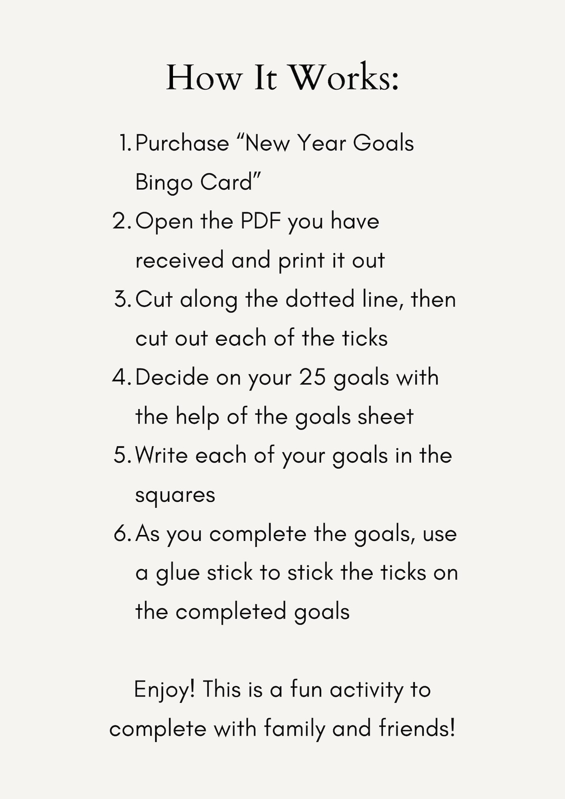 Year Goals Bingo Card, New Year Resolutions Bingo, 2025 Goals Tracker ...