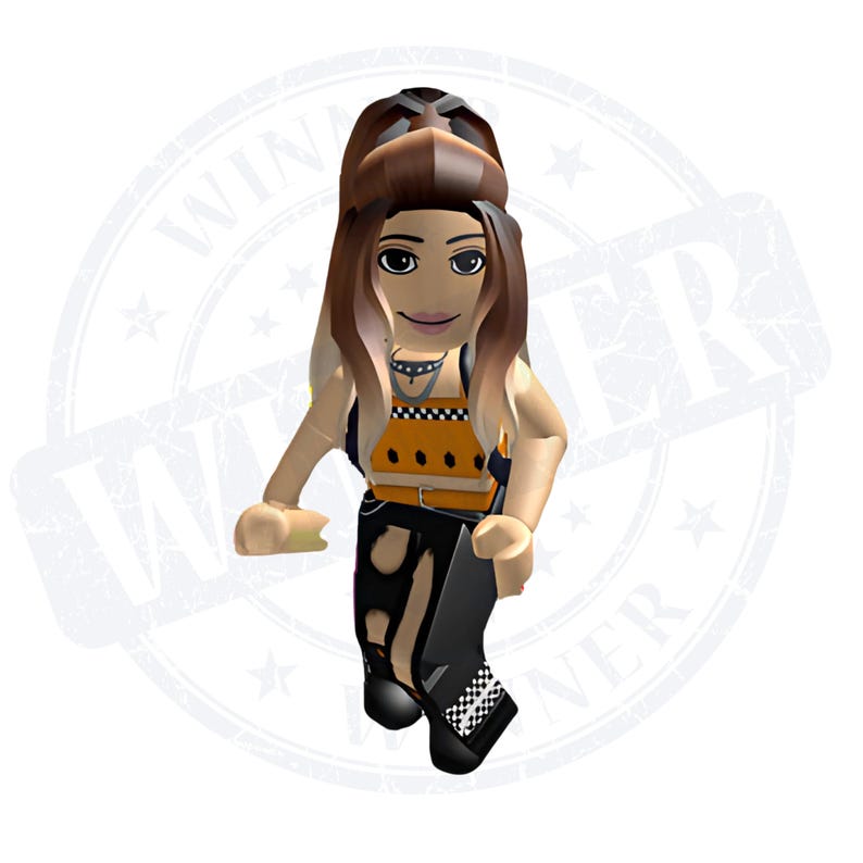 10 Blocky Girls Clipart PNG Digital Image Clip Art INSTANT DOWNLOAD ...