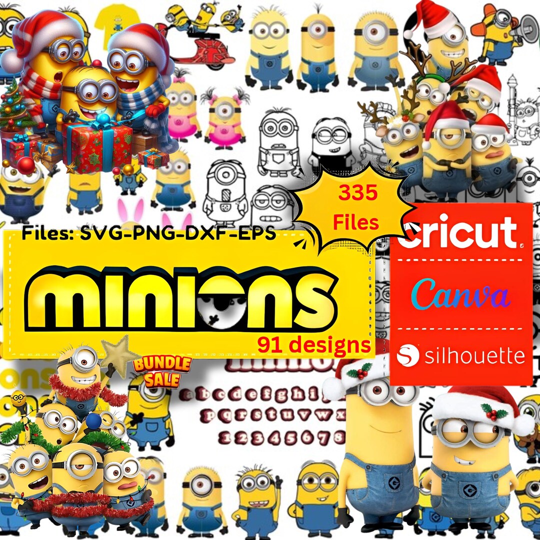 Mega Minions Svg Bundle, Minions Png, Minions Clipart, Despicable Svg ...
