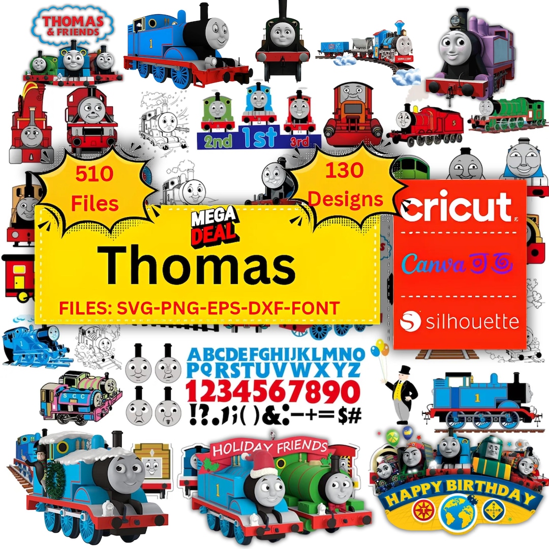 Thomas the Train SVG Bundle, High Quality PNG, Thomas and Friends Svg ...