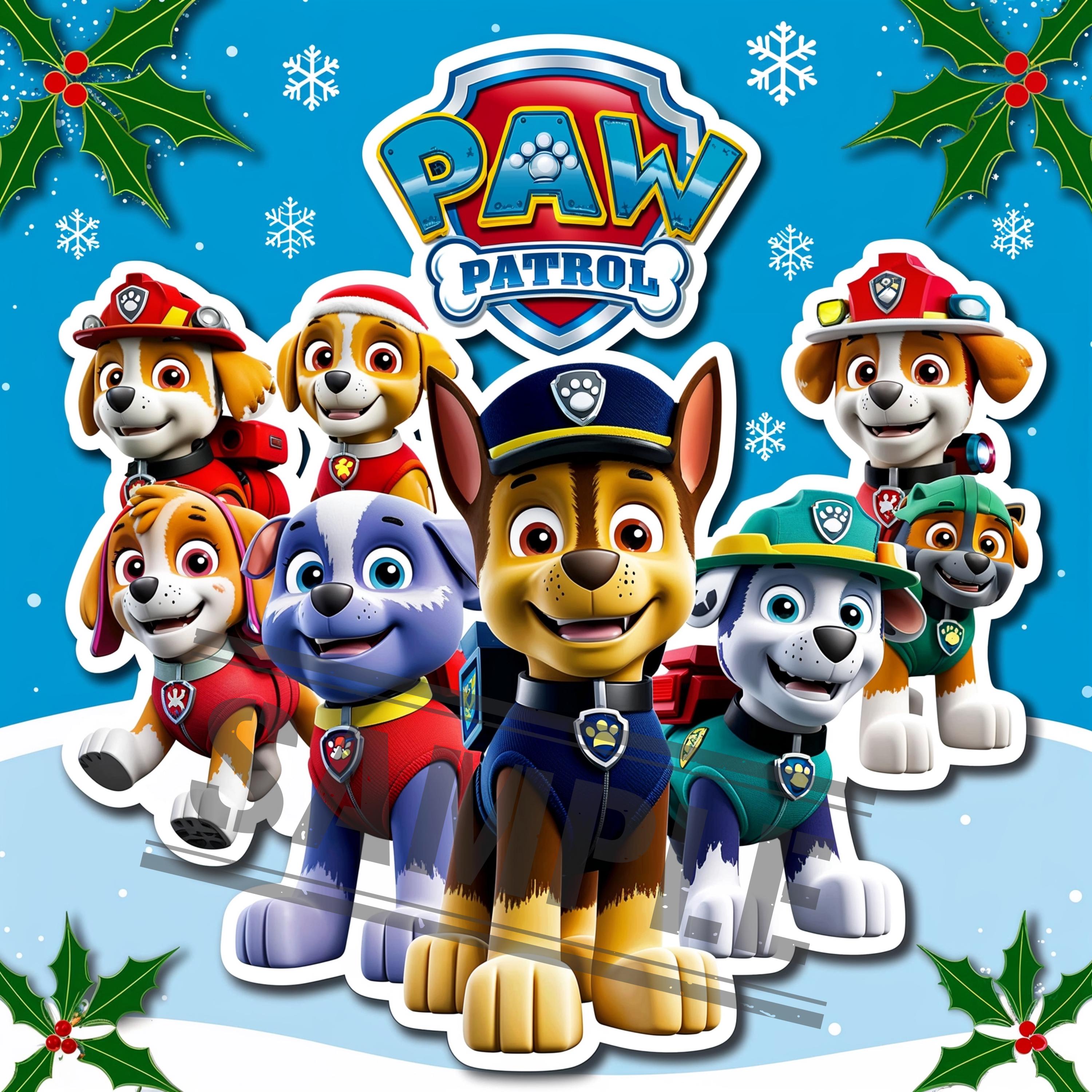 10 Paw PNG Rescue Dog Paw Hero Designs Firefighter, Policeman, Watercolor Splash High-resolution ...