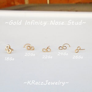 Eternity Nose Stud, Tragus Jewelry, Figure Eight Nose Rings, Custom ...