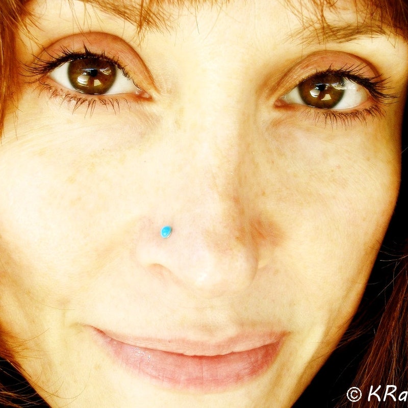 Turquoise Nose Stud 3mm - Etsy