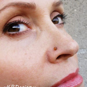 Orange Nose Stud Etsy