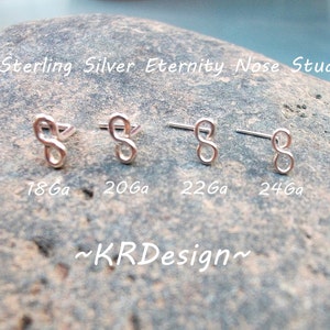 Infinity Nose Stud, Nose Jewelry, Eternity Nose Ring, Silver Nose Ring ...