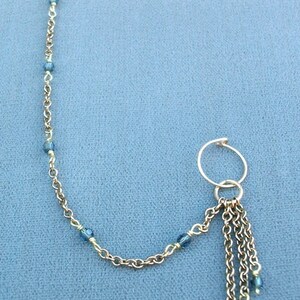 Gold Nose Chain, Dangle Earrings, Crystal Nose Chain, Body Jewelry ...