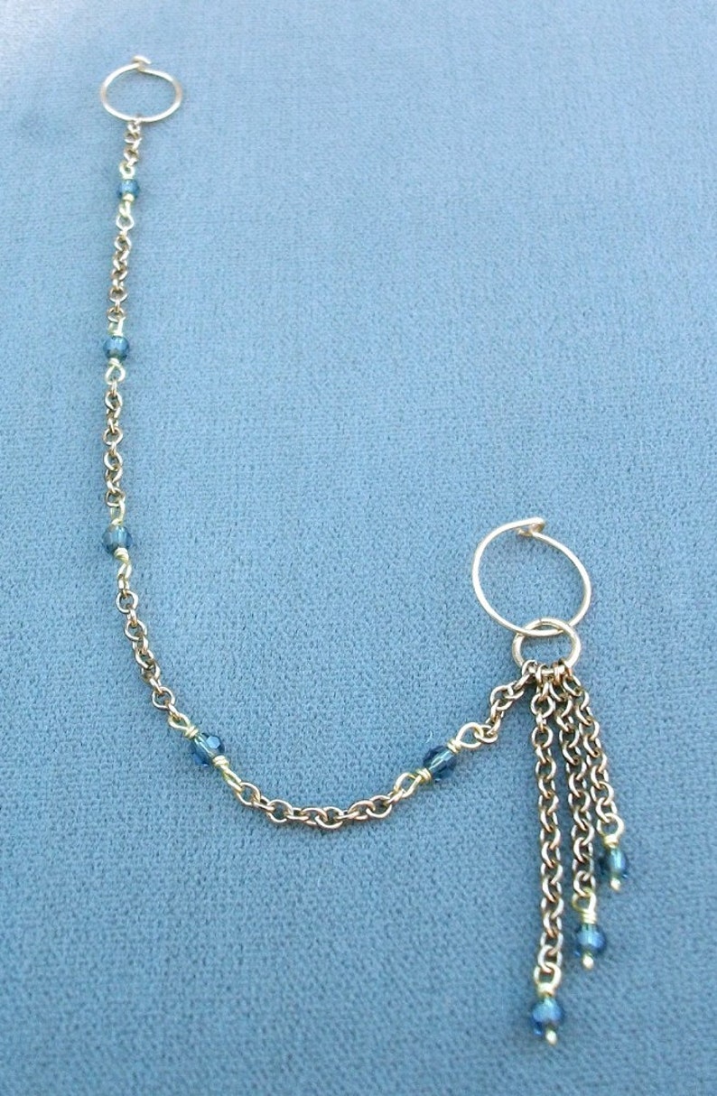 Gold Nose Chain Dangle Earrings Crystal Nose Chain Body - Etsy