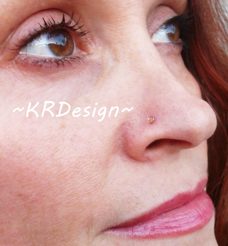 Champagne Crystal Nose Stud Swarovski Crytal Nose Ring - Etsy