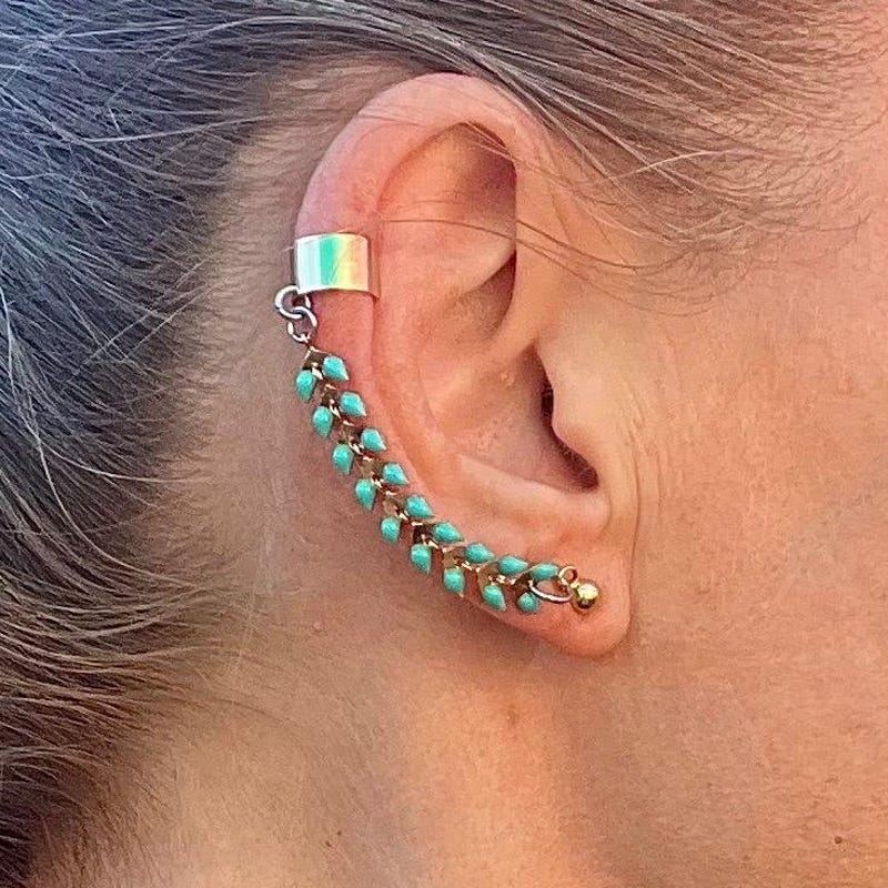 Blue Ear Cuff - Etsy