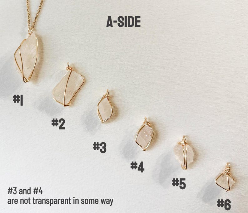 Raw Calcite Pendant Necklace, Optical Crystal With Gold Chain, Iceland ...