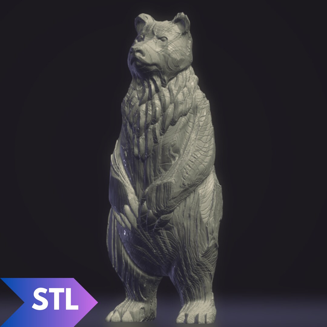 STL FILES for 3D Printing, 3d Bear Drawing, 3d Print Stl, 3d Printer ...