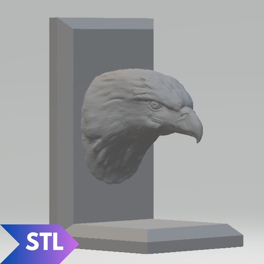STL FILES for 3D Printing, 3d Eagle Head Drawing, 3d Print Stl, 3d ...