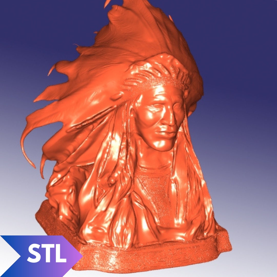 STL FILES for 3D Printing, 3d Native American, 3d Print Stl, 3d Printer ...