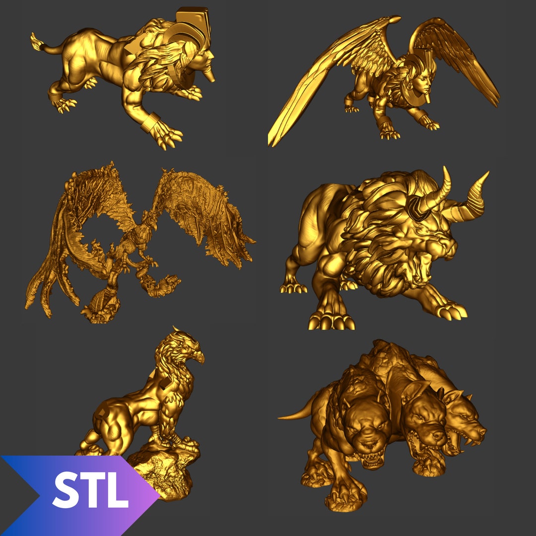 STL FILES for 3D Printing, 3d Fantasy Stl Pack, 3d Print Stl, 3d ...
