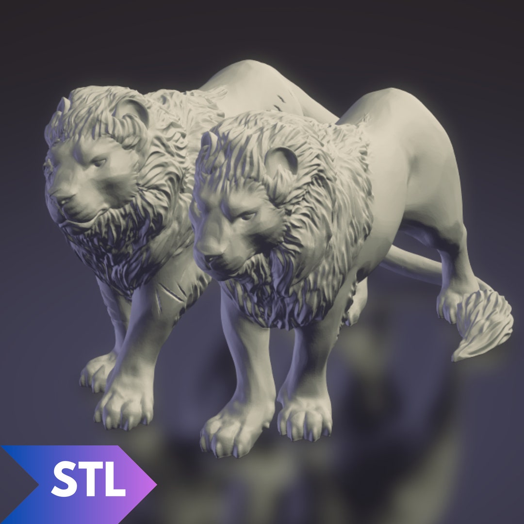 STL FILES for 3D Printing, 3d Lion Drawing, 3d Print Stl, 3d Printer ...