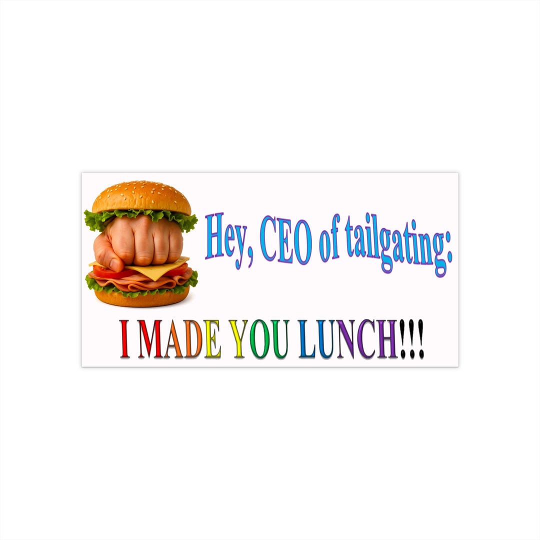 Funny Knuckle Sandwich Bumper Sticker: Retro Wordart Meme Car Decal - Etsy