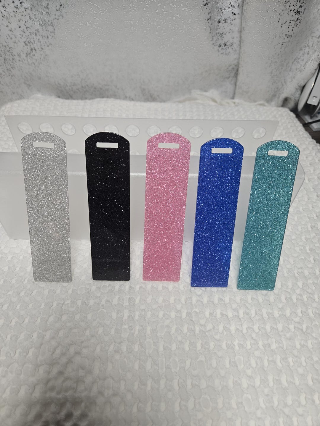Glitter Acrylic Bookmarks (set of 5) - Etsy