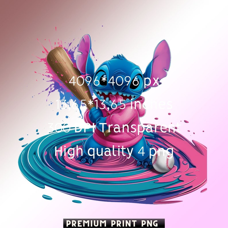 4 PNG Stitch Splash and Watercolor Digital Design PNG File for ...