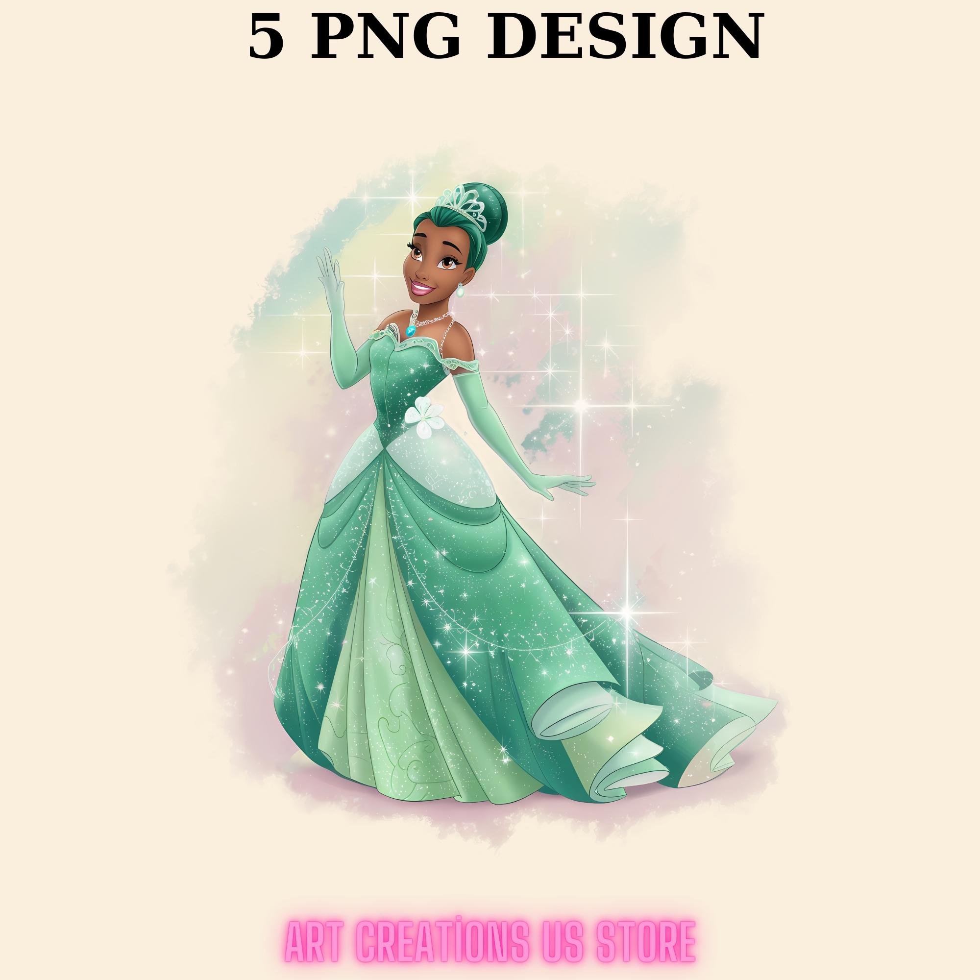 5 Png Princess Tiana, Watercolor Design, Transparent Background ...