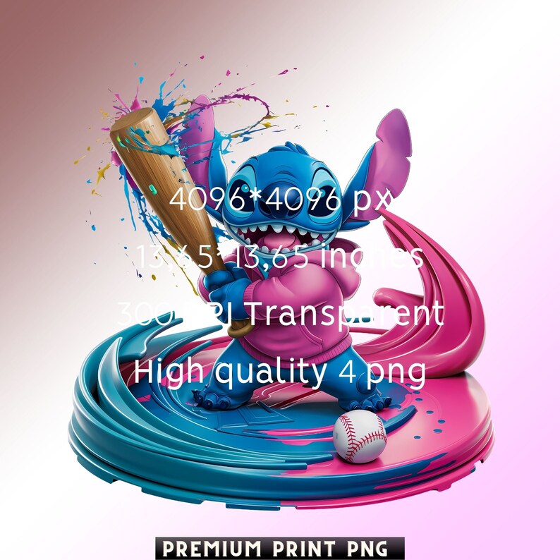 4 PNG Stitch Splash and Watercolor Digital Design PNG File for ...