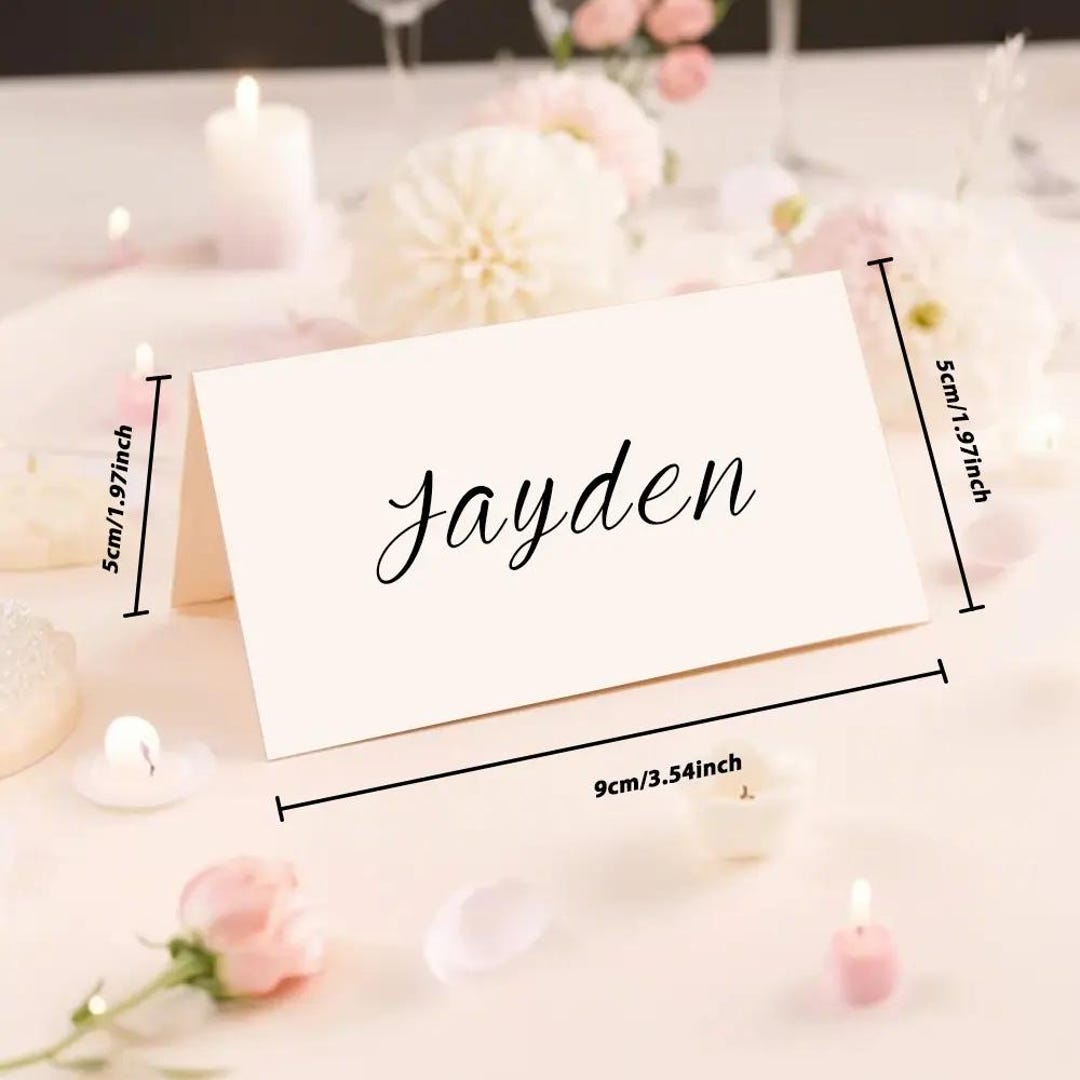 Personalized Wedding Place Names Wedding Table Place Name Cards Minimal ...