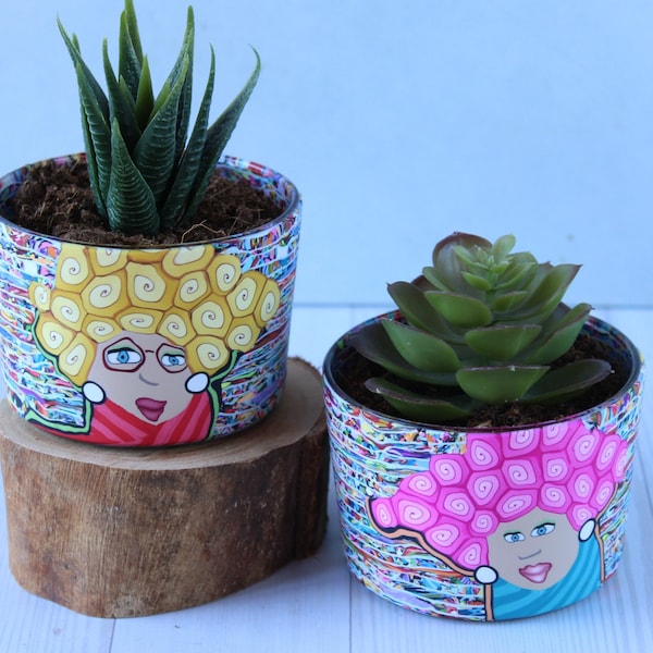 Clay Flower Pots - Etsy