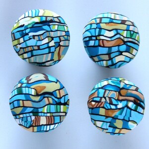 Set of 4 Decorative Polymer Clay Cabinet Knobs - Etsy
