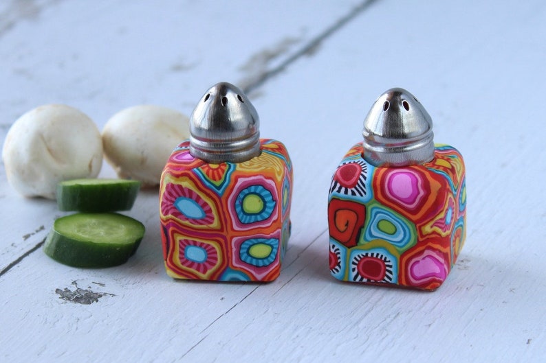 Colorfl Mini Unique Decorative Salt and Pepper Shakers Set - Etsy