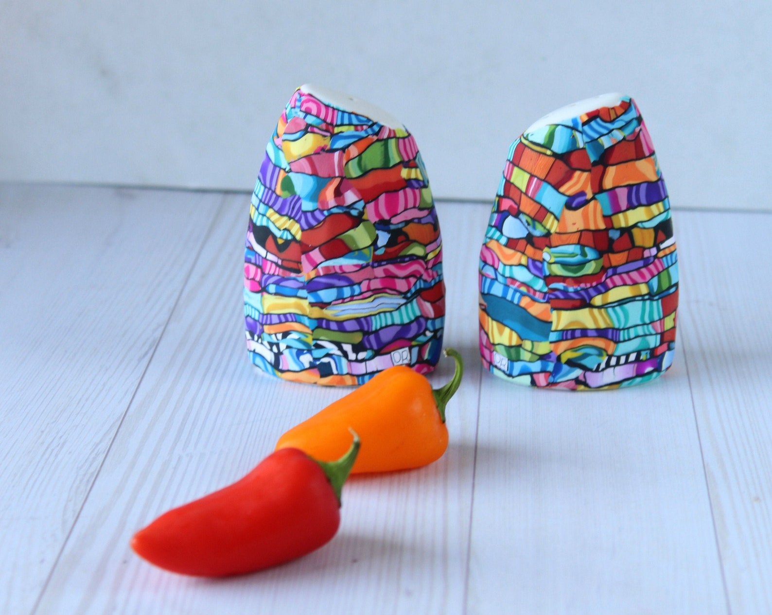 Funky Colorful Salt and Pepper Shakers - Etsy